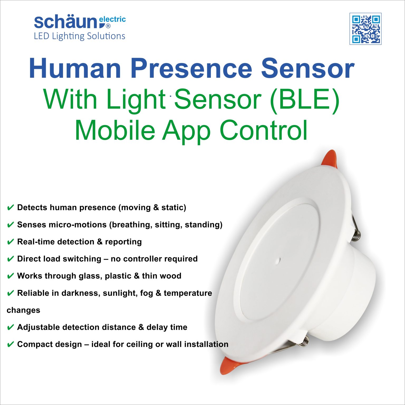 Human Presence Sensor Mobile App Control Pakistan | Schaun