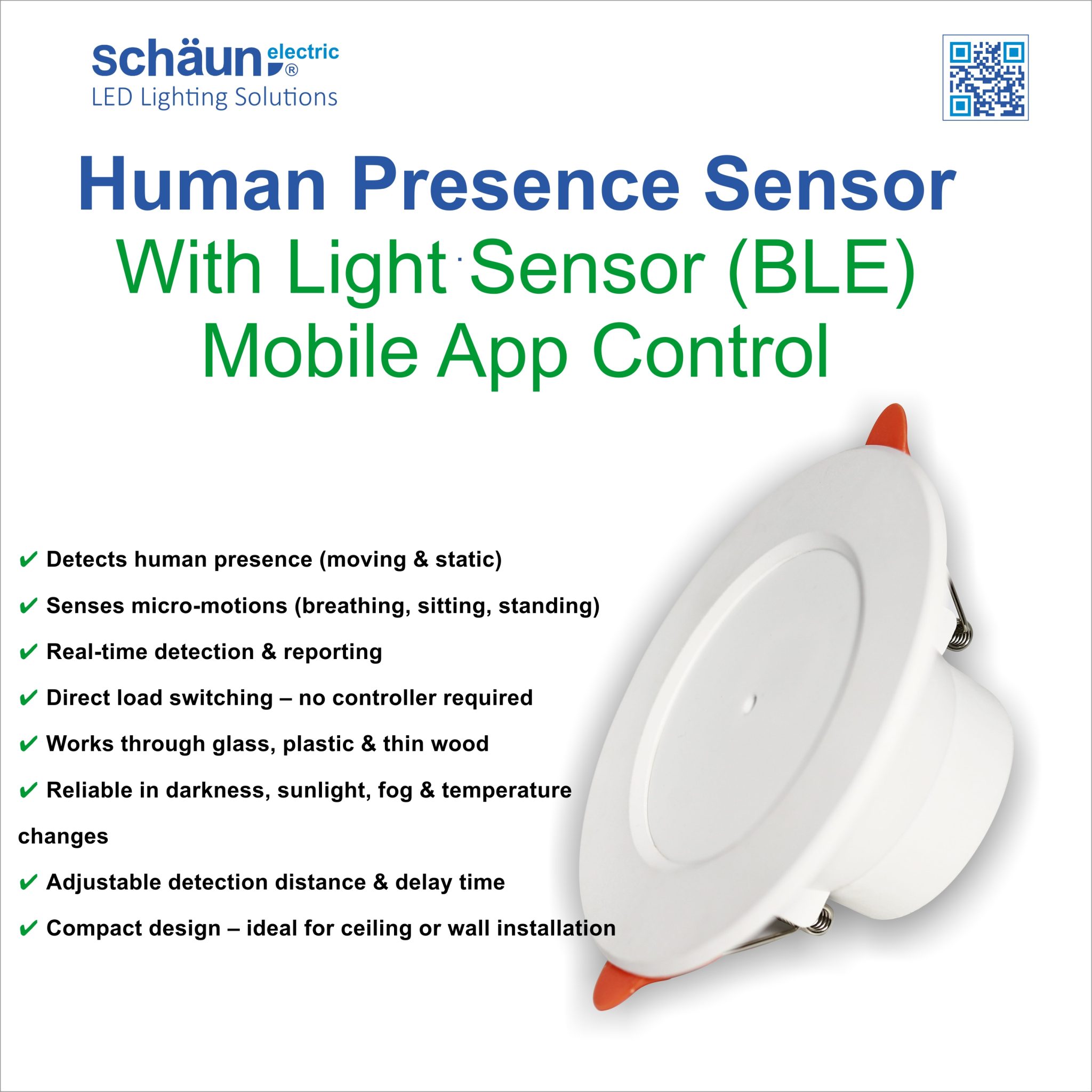 Human Presence Sensor Mobile App Control Pakistan | Schaun